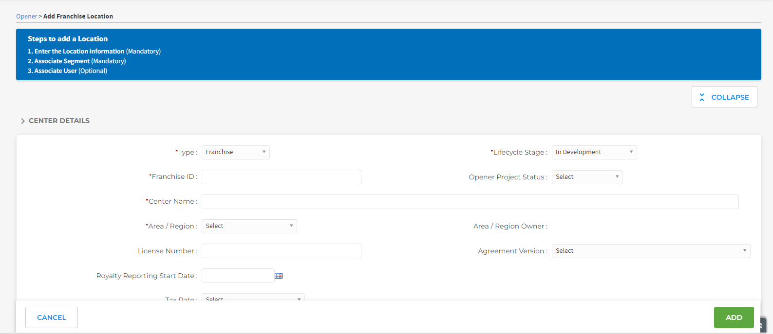How to Document Ownership for a Unit in FranConnect – FranConnect Inc