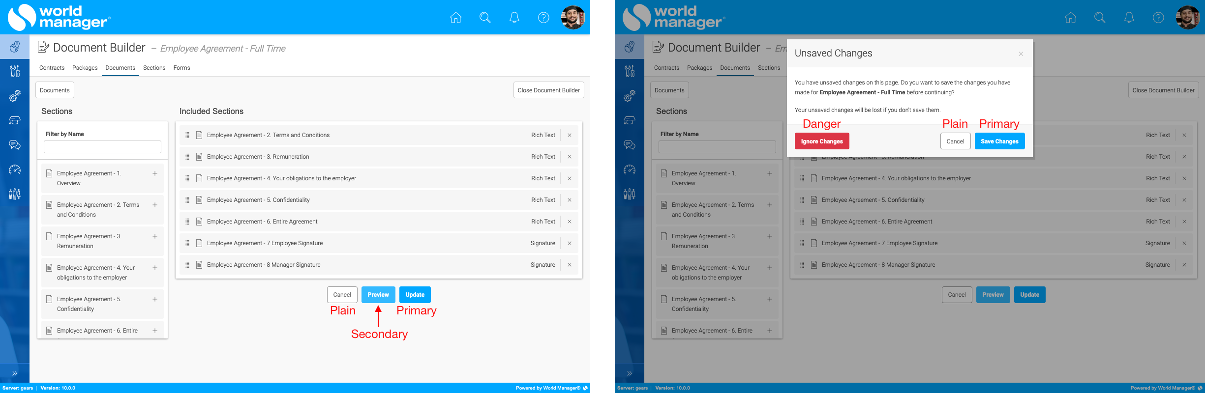 Modern button redesign – FranConnect Inc