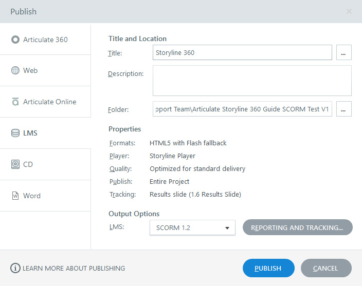Articulate Storyline 360 Guide – FranConnect Inc