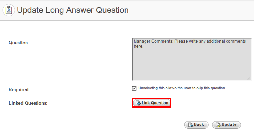 Linked Questions for Two Way Appraisals – FranConnect Inc