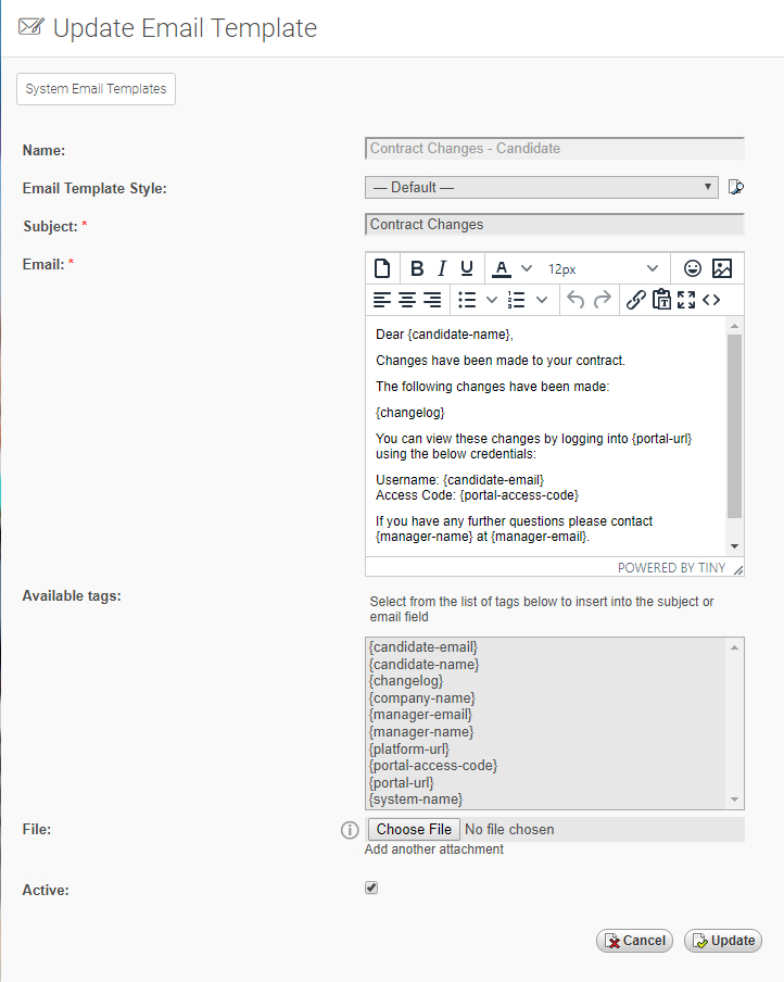 Contract Generation - 5. Creating Email Templates – FranConnect Inc