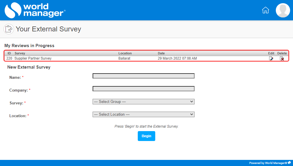 Submitting External Surveys – FranConnect Inc