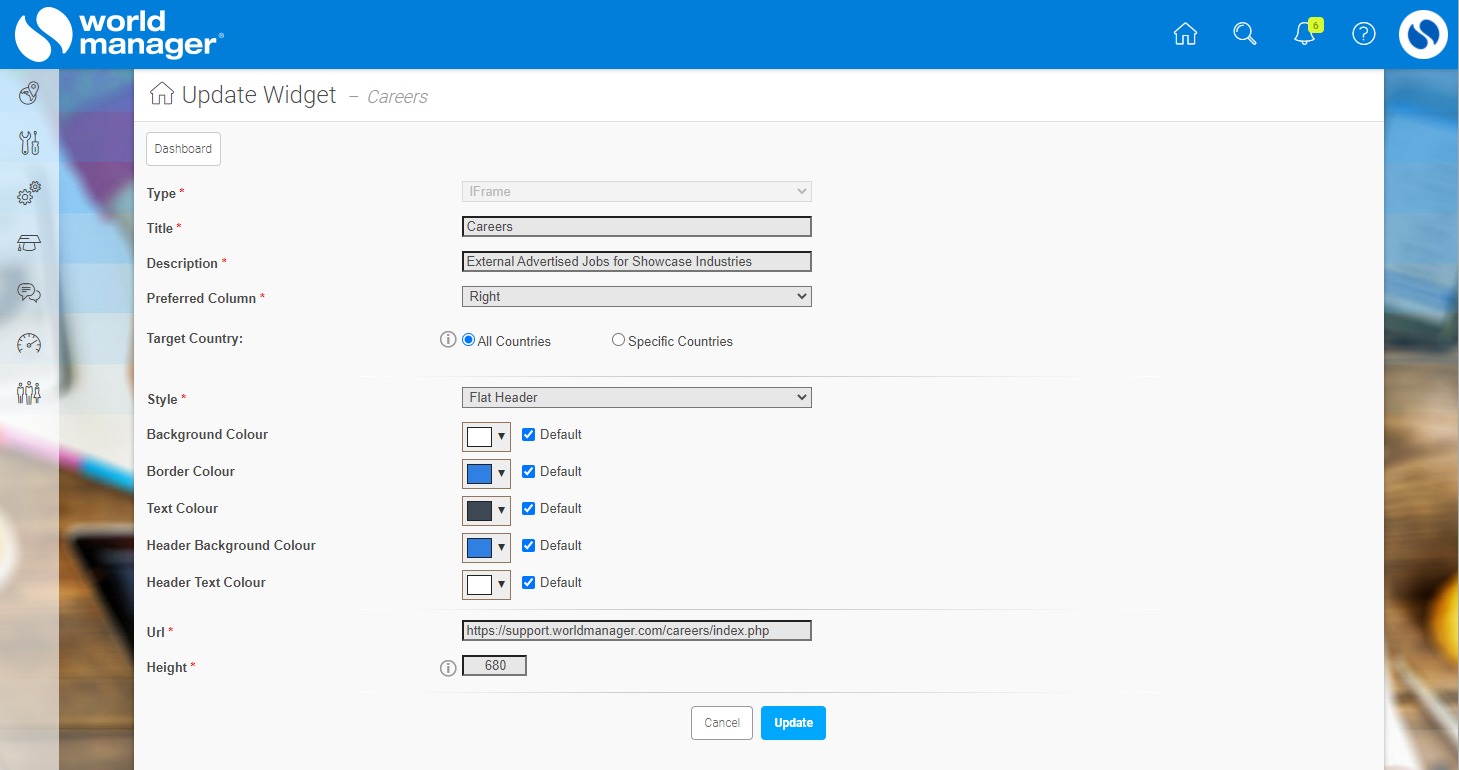 Creating an IFrame Widget – FranConnect Inc
