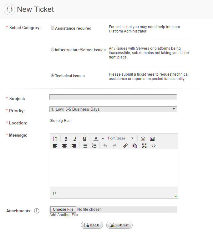Submitting a Ticket – FranConnect Inc