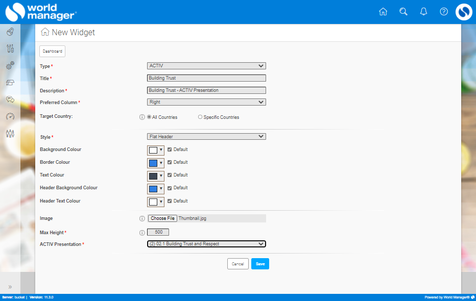Creating an ACTIV Widget – FranConnect Inc
