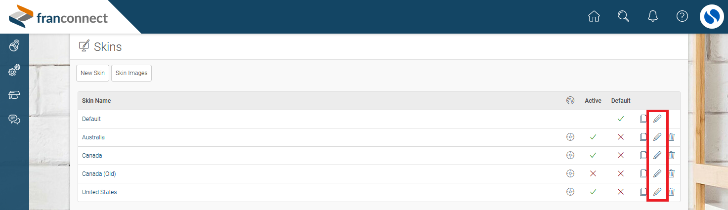 Creating and Managing Skins – FranConnect Inc